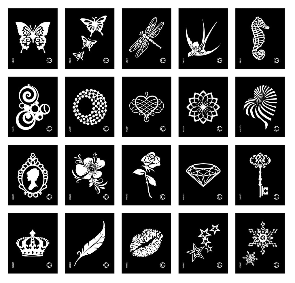 Small HD Stencils - Glimmer Body Art